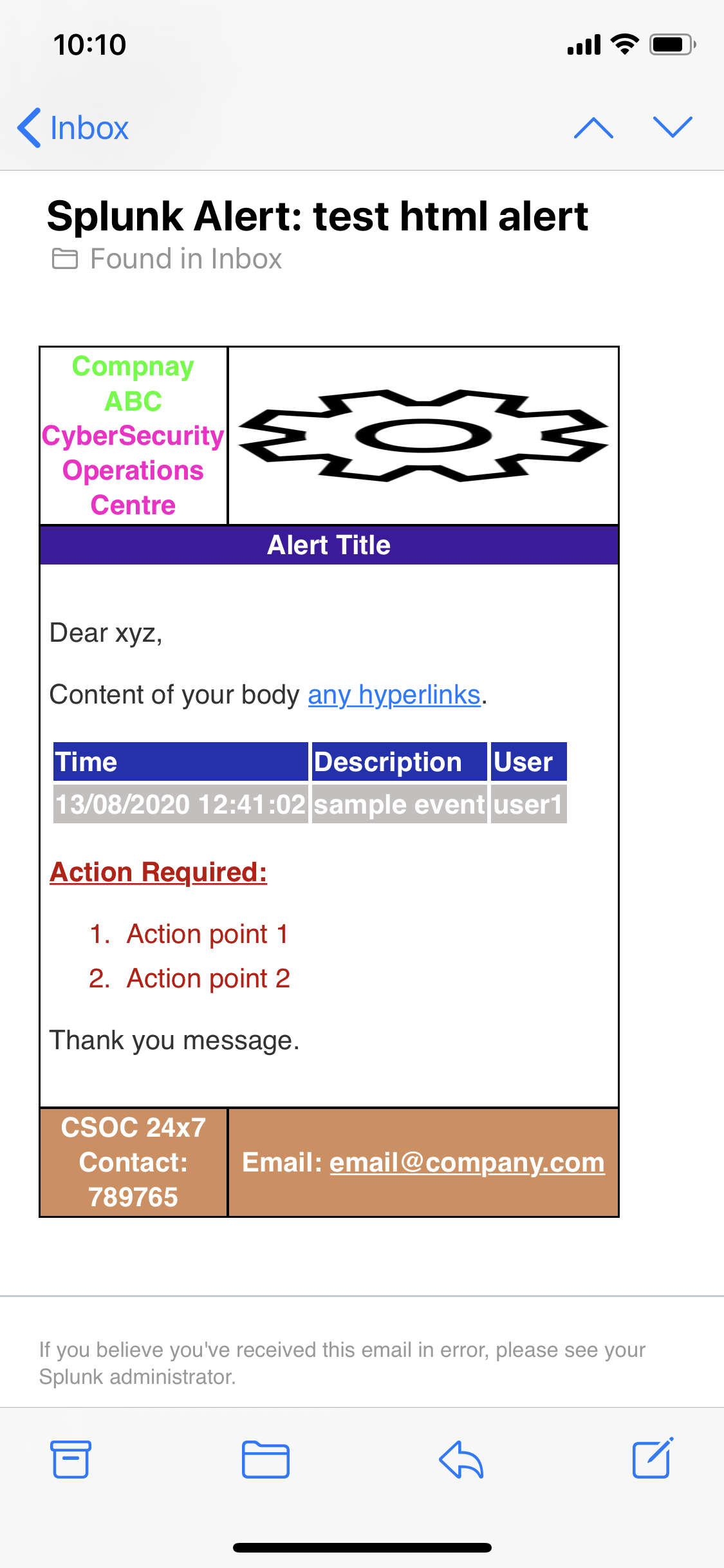 How to change report email format when inline tabl... - Splunk Community