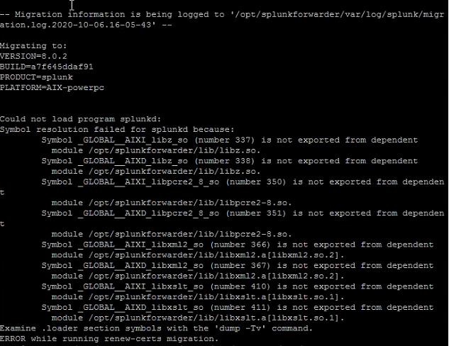 Splunk Universal Forwarder On AIX Fails To Start A... - Splunk Community