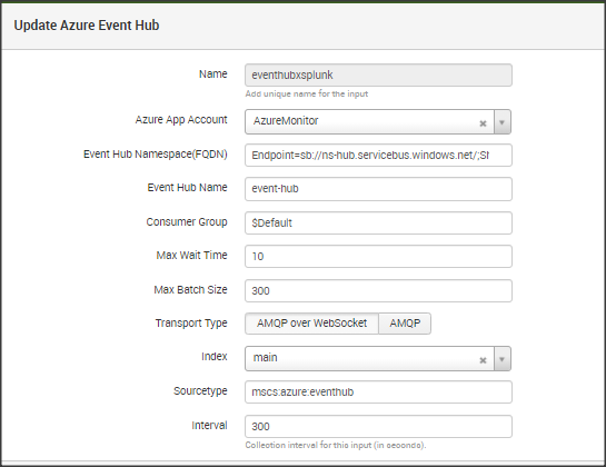 How to verify when setup inputs "Azure Event Hub" ... - Splunk Community