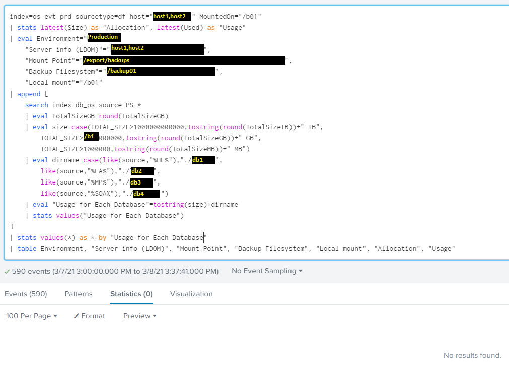 Insert Results Of Subsearch As Single Column In Ta Splunk Community