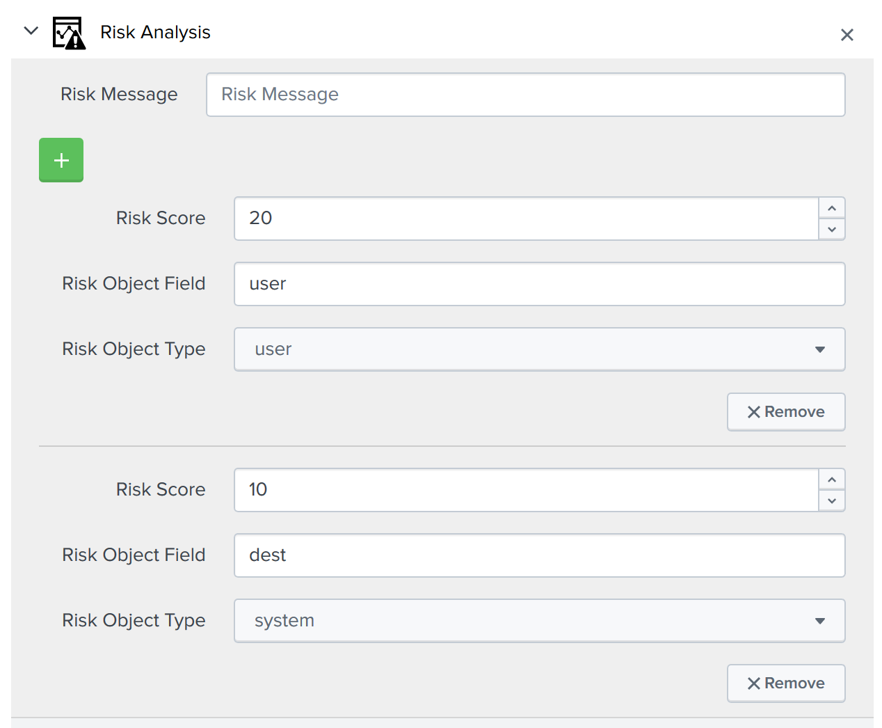 Solved: Assign multiple risk objects in Risk Analysis - Splunk Community