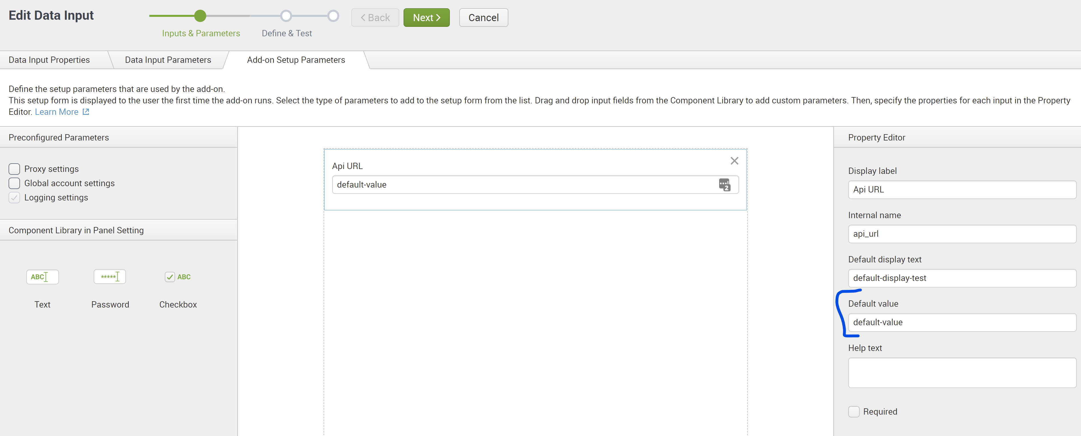 Why Are Default Values Not Working For Add On Buil Splunk Community