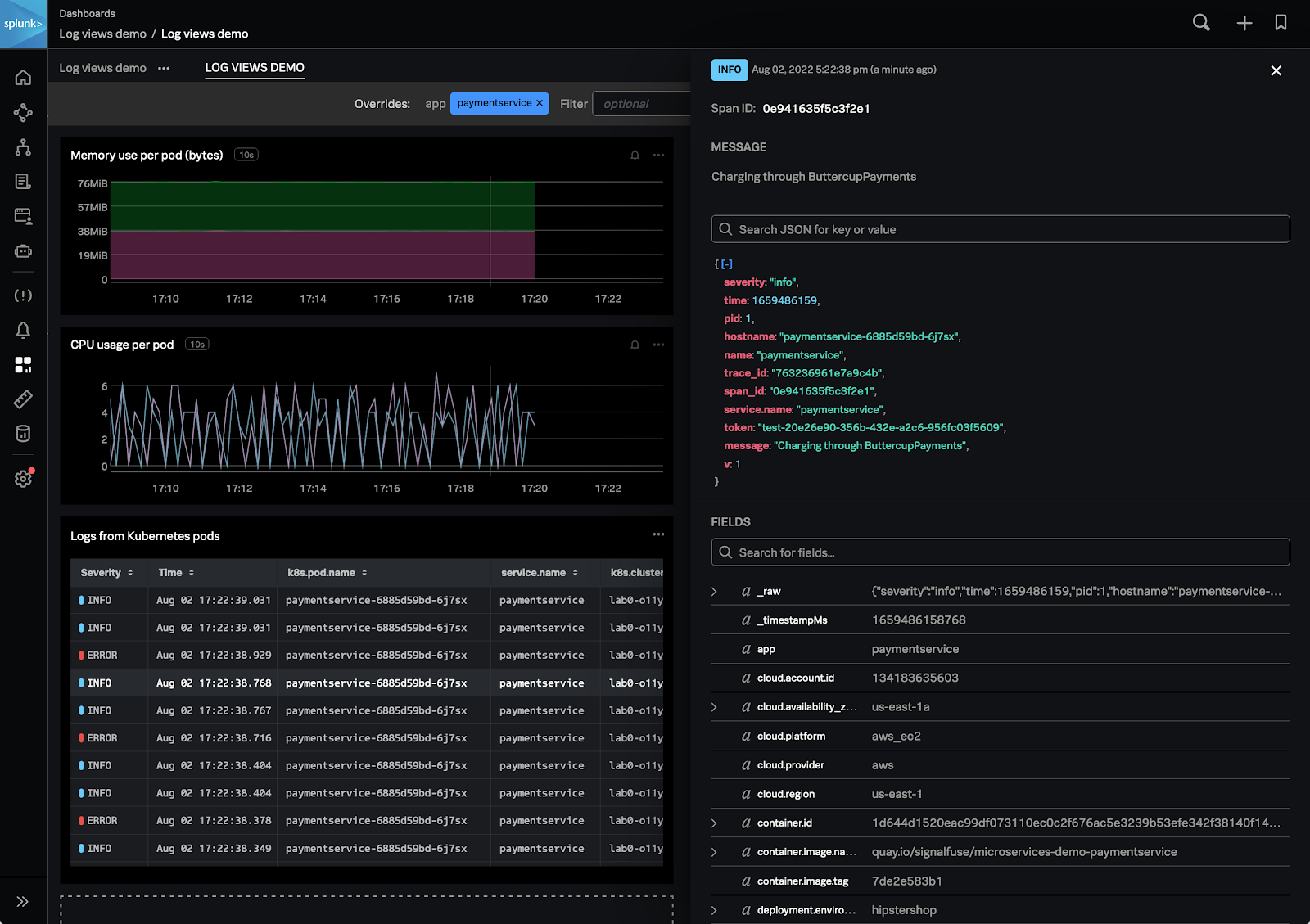 New Log Views In Splunk Observability Dashboards Splunk Community