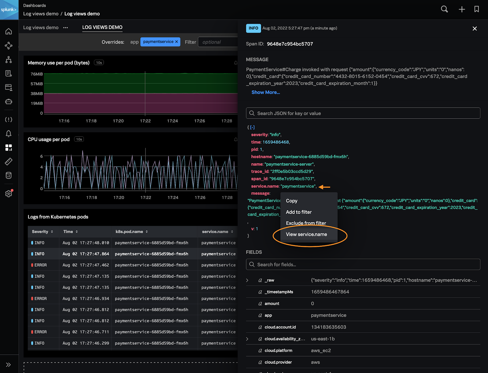 NEW! Log Views in Splunk Observability Dashboards ... - Splunk Community