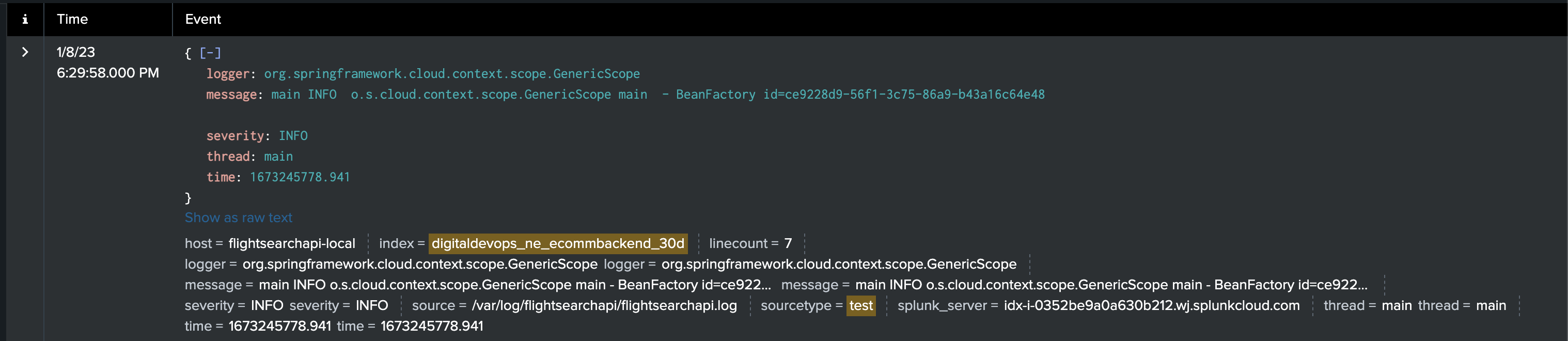 Hec Event Formatting How To Configure Splunk To S Splunk Community