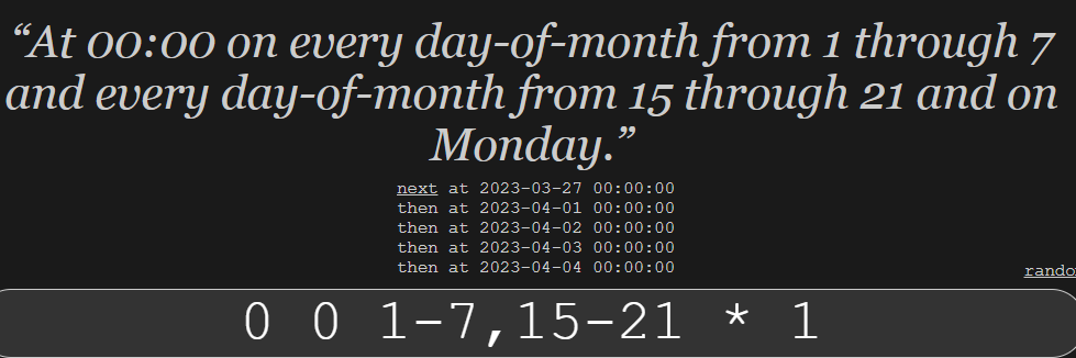 Cron expressions for alert scheduling every month ... - Splunk Community