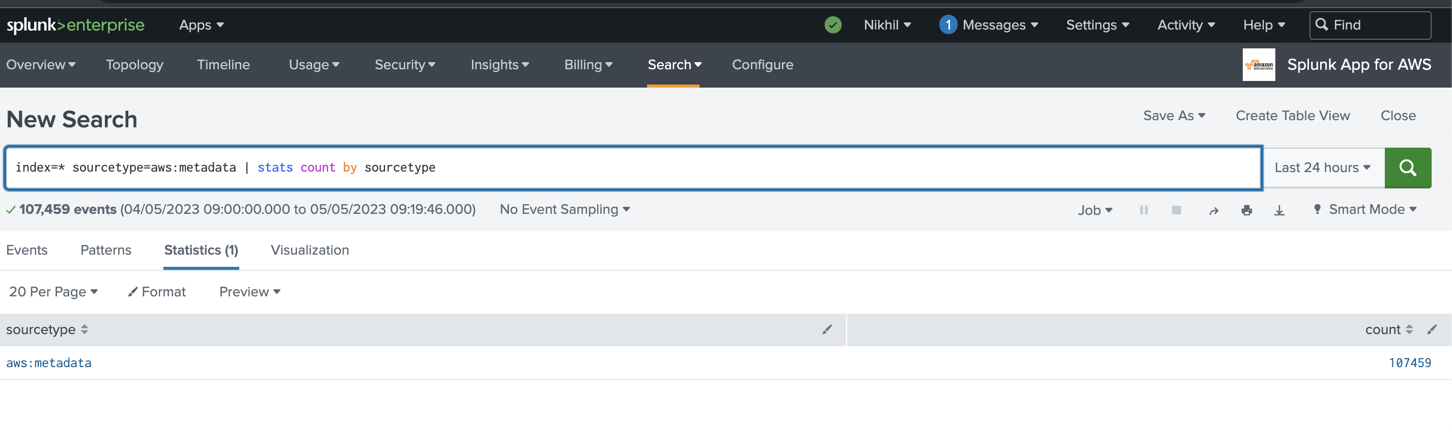 Getting Awsmetadata In Splunk Add On For Aws But Splunk Community