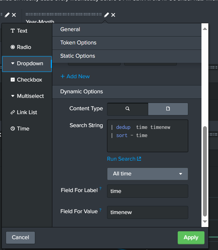 Drop Down Filter Issue Splunk Community