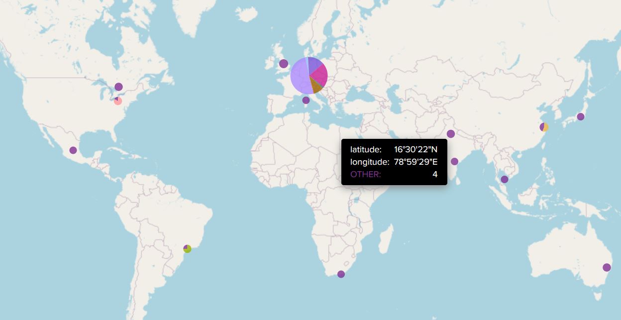 Splunk Cluster Map showing only 10 colour marker, ... - Splunk Community