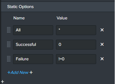 Static Options not equal to 0 - Splunk Community