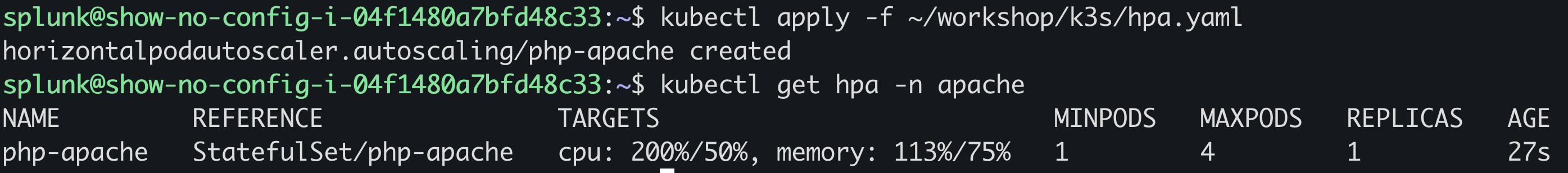 Kubernetes Horizontal Pod Autoscaling - Splunk Community