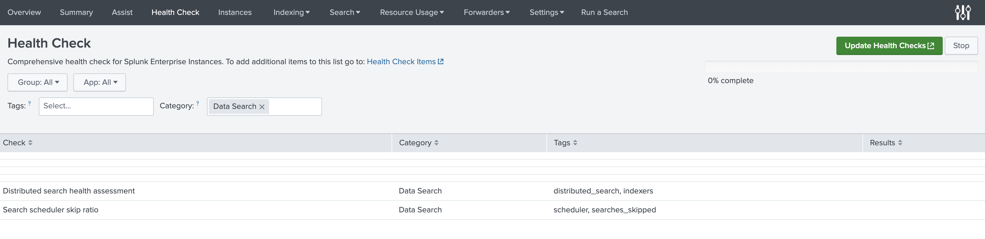 Monitoring Console Health Check Does Not Run Splunk Community