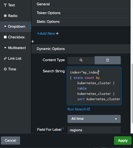 Solved Splunk Works In Search But Not In Dashboard Dropdo Splunk