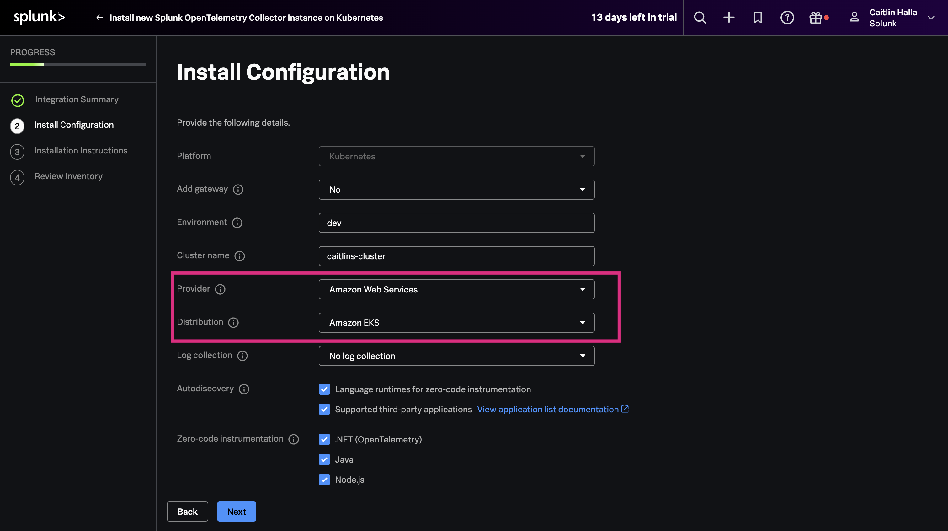Monitoring Amazon Elastic Kubernetes Service Eks Splunk Community