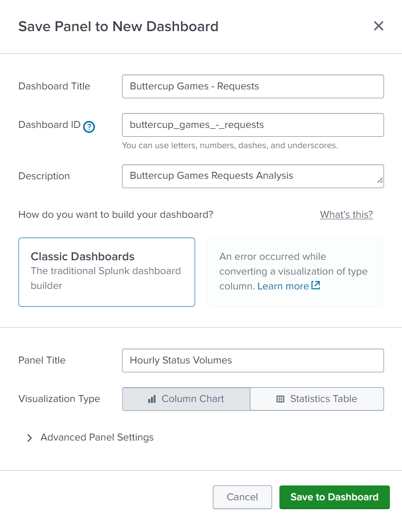 Buttercup Games: Further Dashboarding Techniques - Splunk Community
