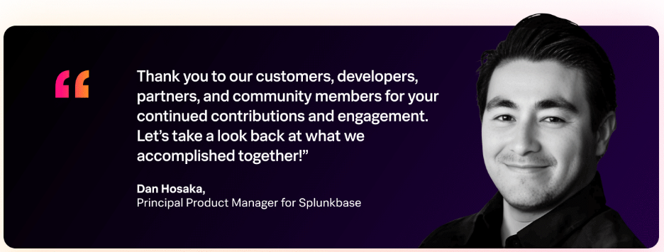 Splunkbase Year in Review 2024 - Splunk Community