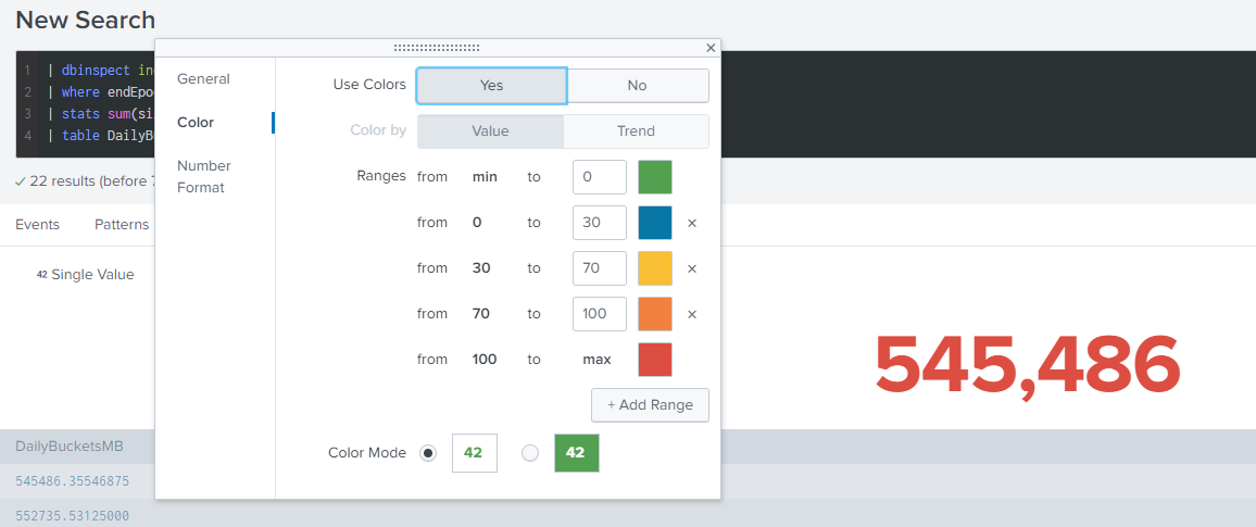 Solved: How to change a single panel color based on text r... - Splunk Community